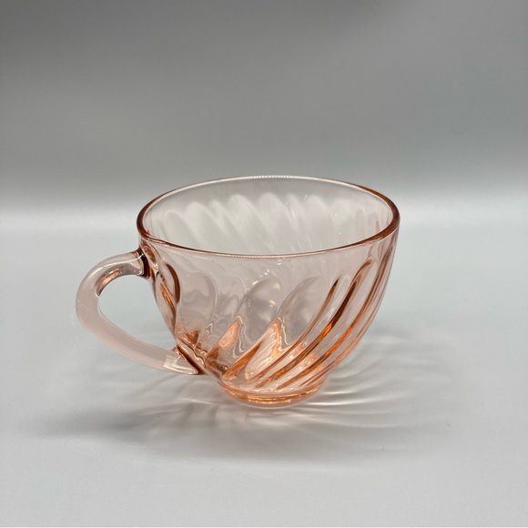 Arcoroc | Dining | Arcoroc France Pink Glass Tea Cup Evc | Poshmark